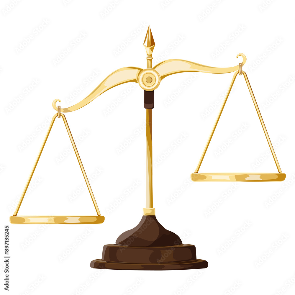 Leaning scale png, aesthetic illustration, transparent background Stock ...