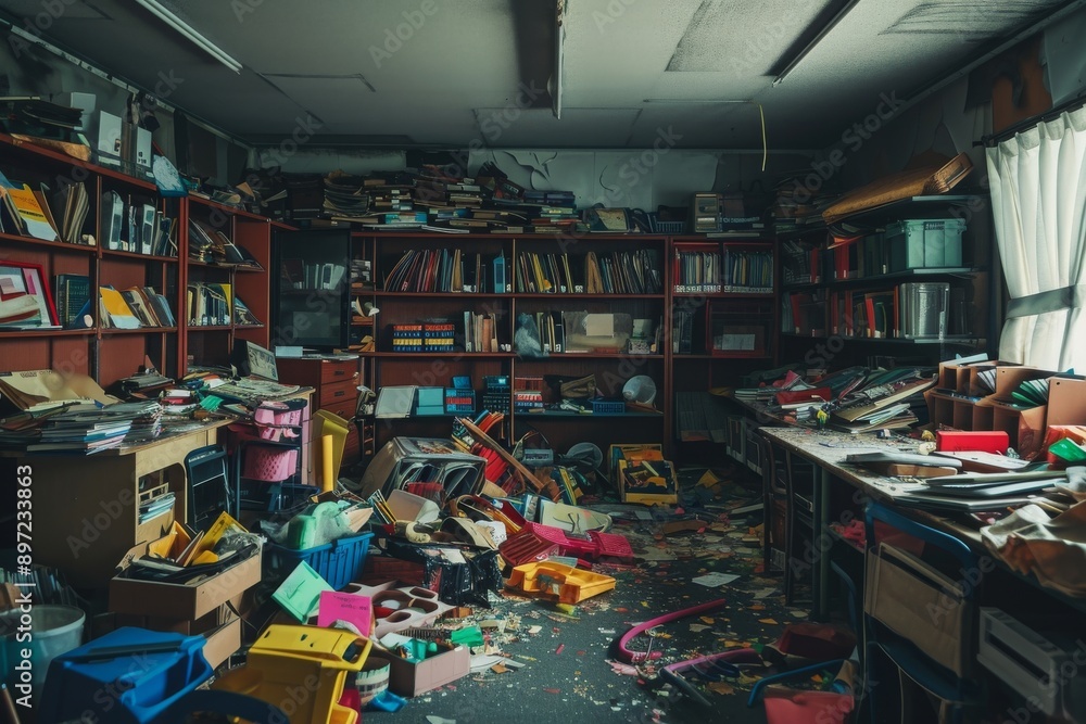 A Room Filled With Clutter and Books, Hidden corners of an empty ...