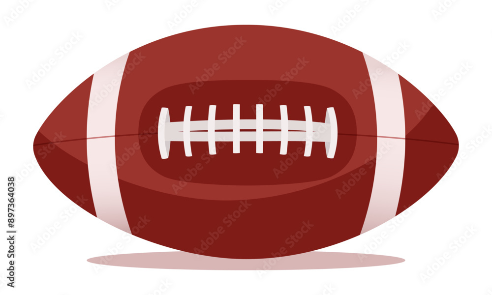Leather ball. Vector flat clipart isolated on white background. Stock ...