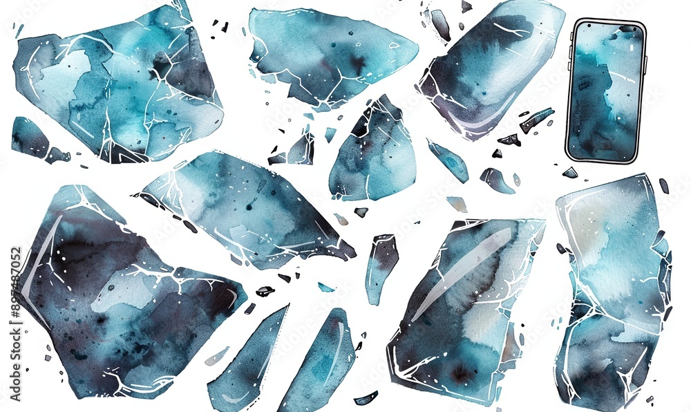Damaged goods: photos of broken or damaged items, such as a cracked ...