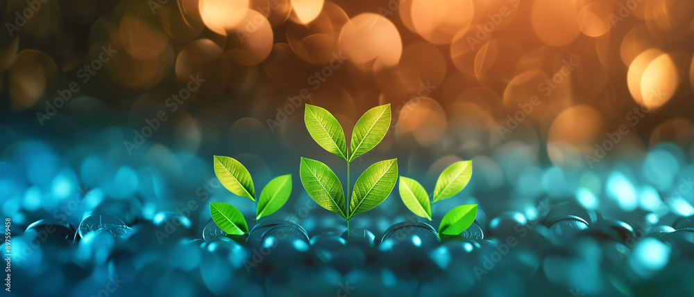 Sustainable income growth models, top view, creating resilient ...