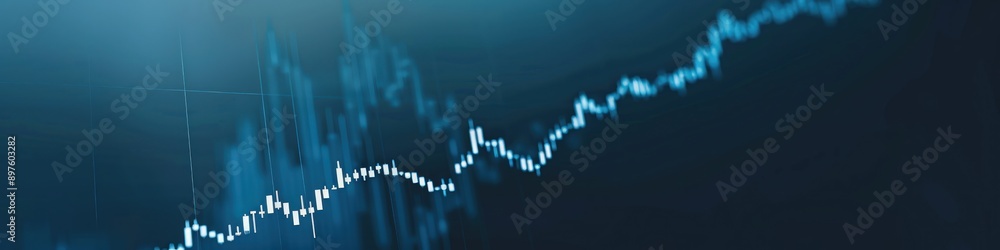 Minimalist stock chart highlighting a smooth upward trend in stock ...