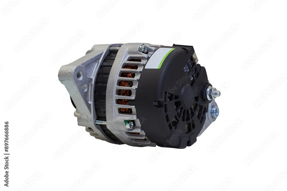 car alternator with plastic cover, new generator for a car with a ...