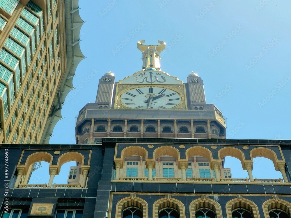 Mecca, Saudi Arabia, June 4 2024: The Clock Towers near Kaaba, a ...