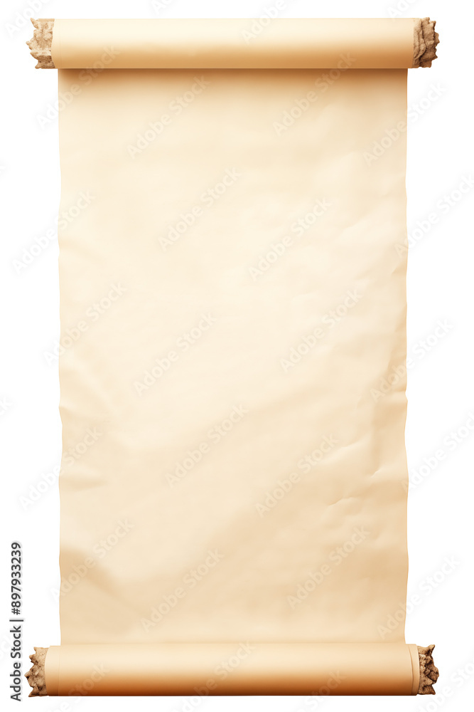 Old scroll papyrus parchment paper map background. Realistic open ...