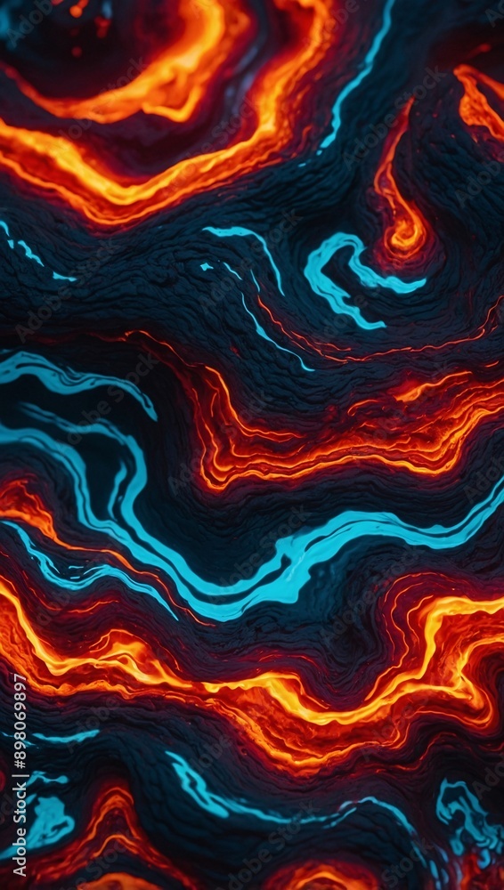 Fiery lava wax design - RGB neon light trippy pattern, vivid wallpaper ...
