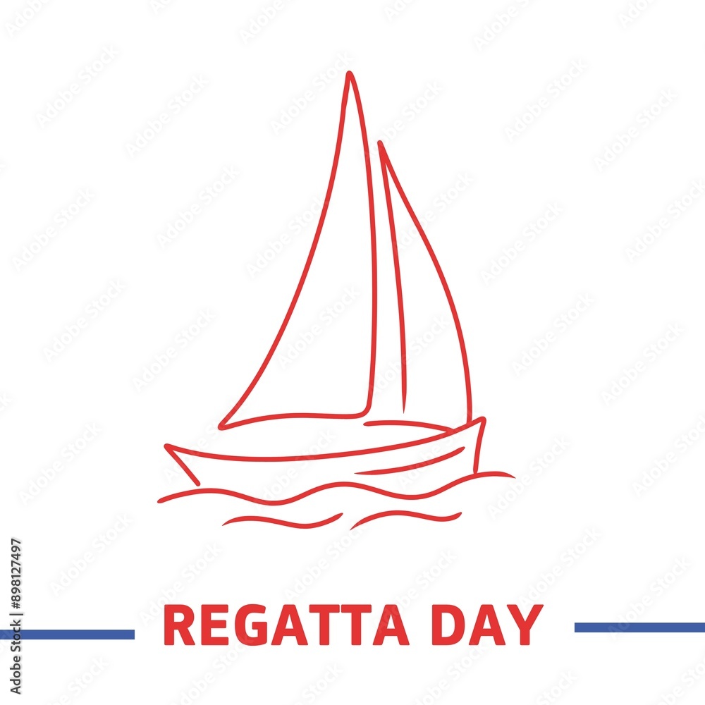 Regatta Day event banner. regatta day background to celebrate on August ...