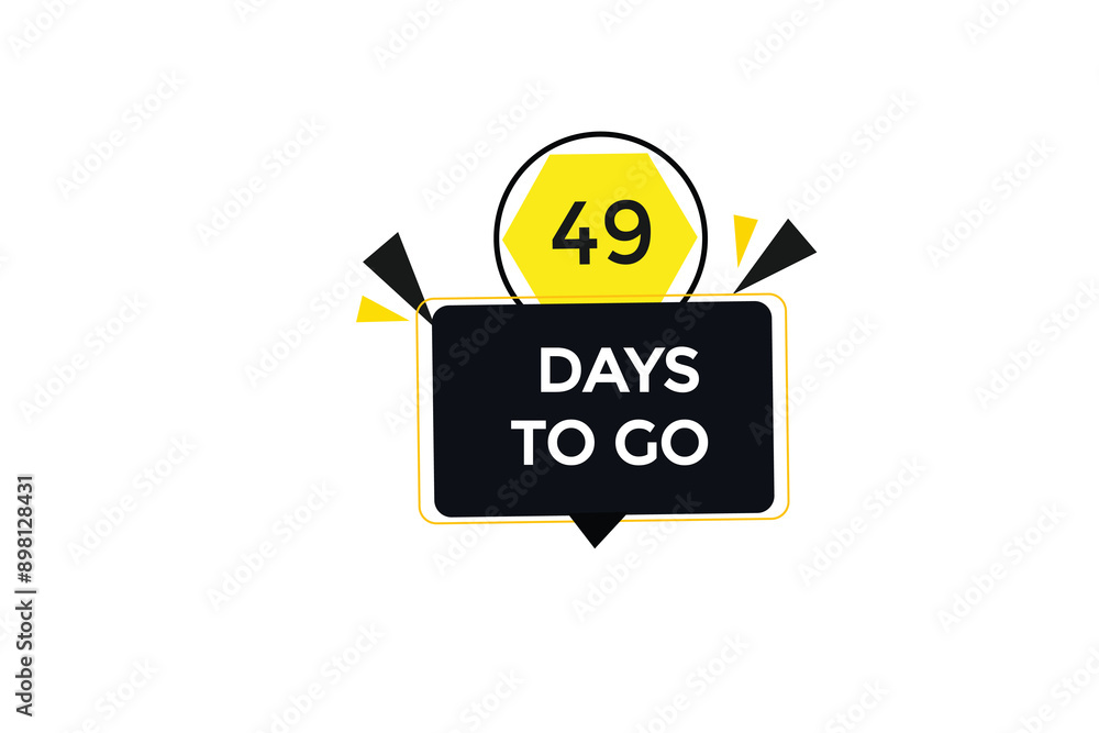 49 days to go, icon, stile, timer, countdown, clock, time, background ...