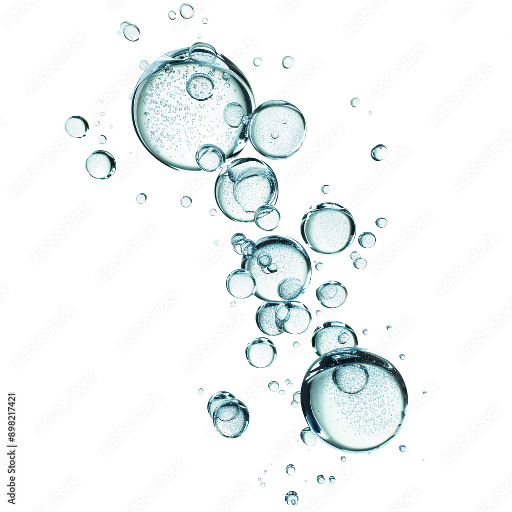Clear blue water bubbles, cut out Stock Photo | Adobe Stock