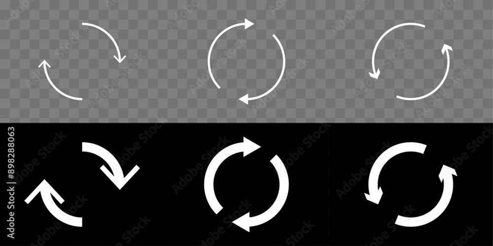 Rotate icons. collection of rotate icons features various circular ...