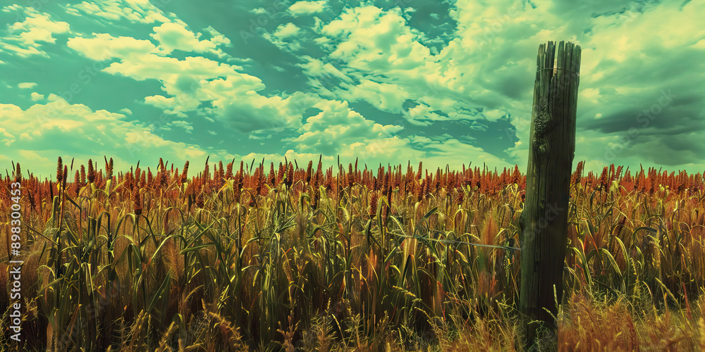 Gene Farm: A field of genetically modified crops, towering over a ...