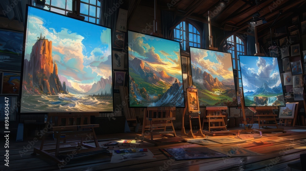 digital painting studio where artists teach techniques from around the ...
