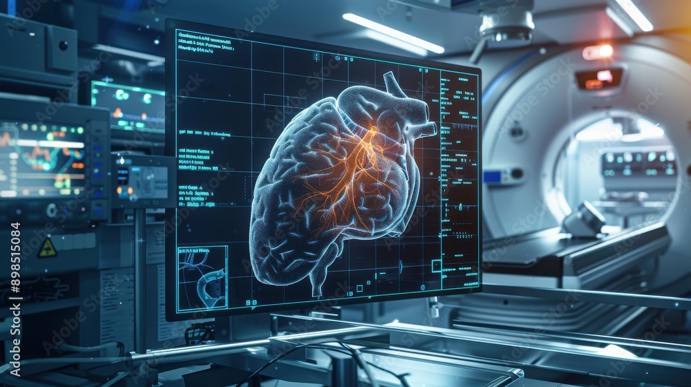 A high-resolution medical imaging scan of the liver, highlighting the ...