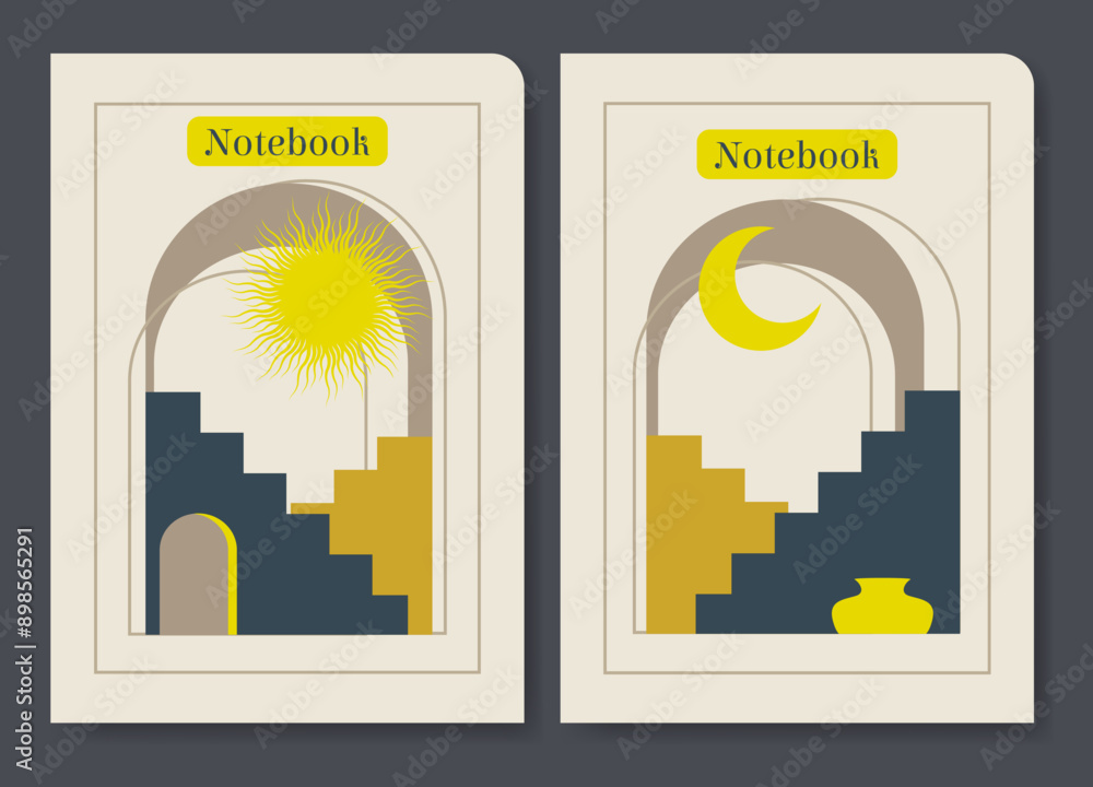 Cover design collection for planner. Cover page design aesthetic ...