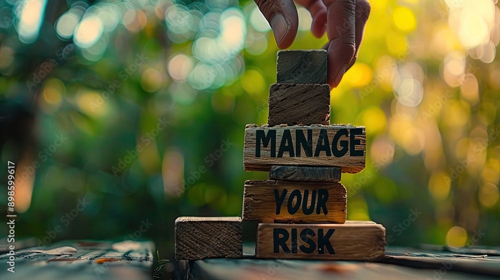 Manage your Risk background, business plan concept , Generative Ai ...