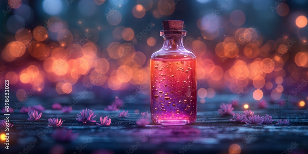 beautiful special elixir drub potion in glass bottle, idea for ...