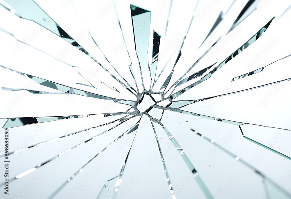 broken glass fracture texture isolated white background high resolution ...