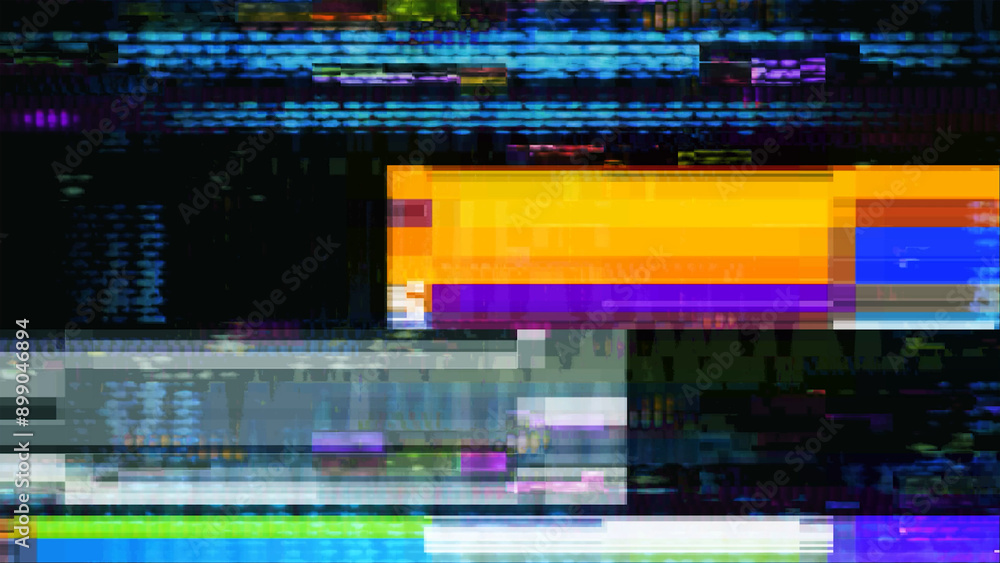 Cracked broken display background Video damage. Broadcasting error ...