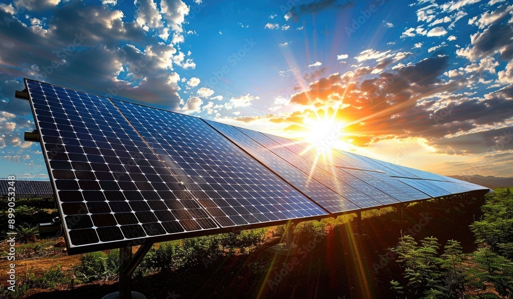 Sustainable power: solar panel systems, solar energy into electricity ...