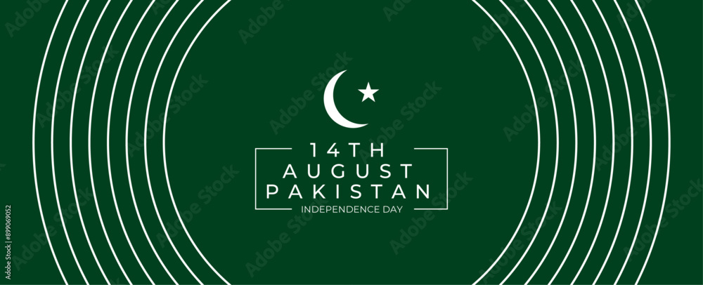 Pakistan flag theme Card with waveform ribbon color of the national ...