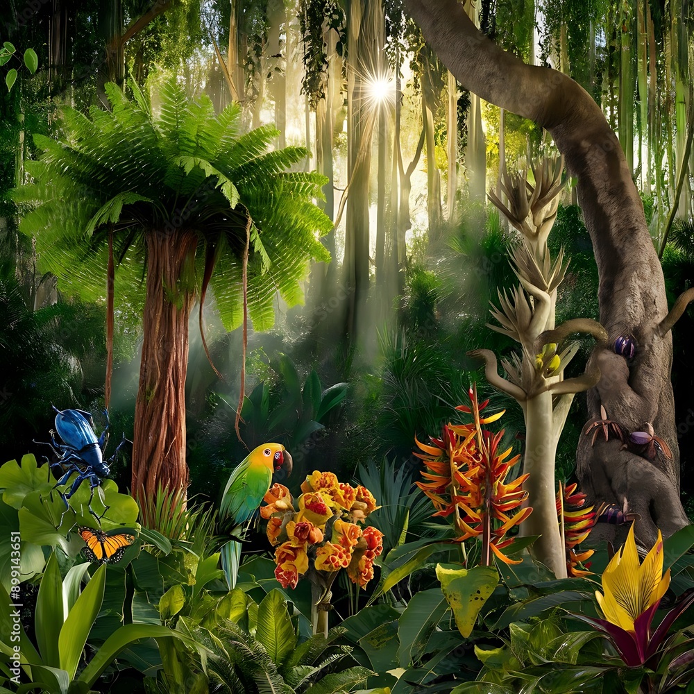 Explore the dense underbrush of the jungle. What unusual plants and ...