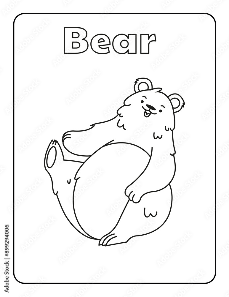 Fun Black and White Forest Printable Animals Coloring page for Kids and ...