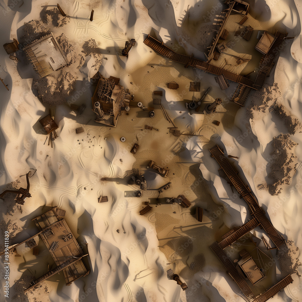 Post Apocalyptic Battle Map for RPG ,Map for Dungeons and Dragons,DnD ...