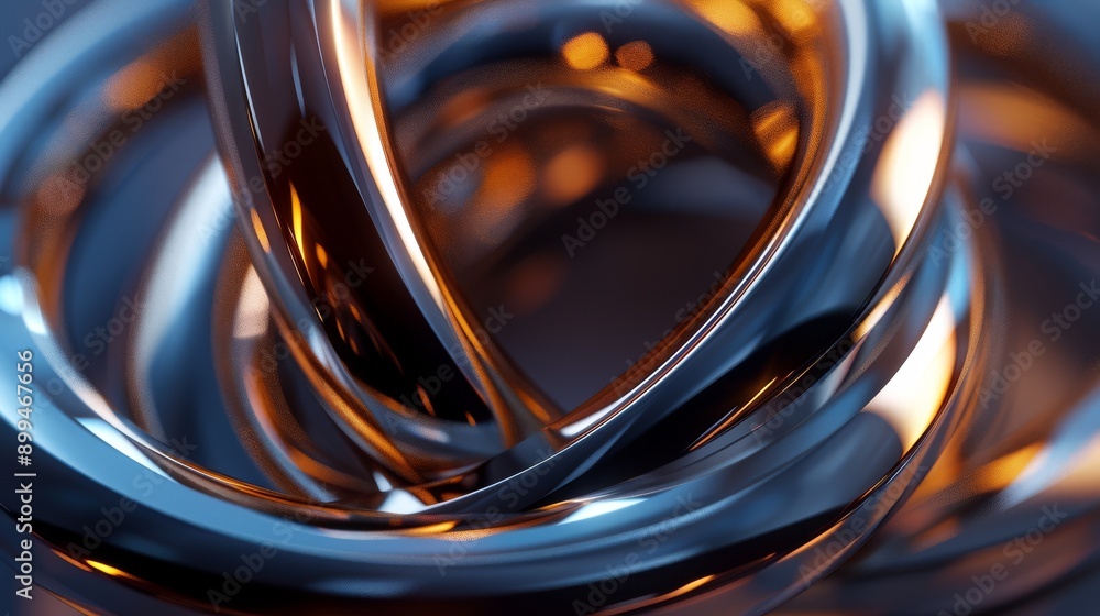 cold metallic textures, 3D rendering of Metal Ring, high reflection ...