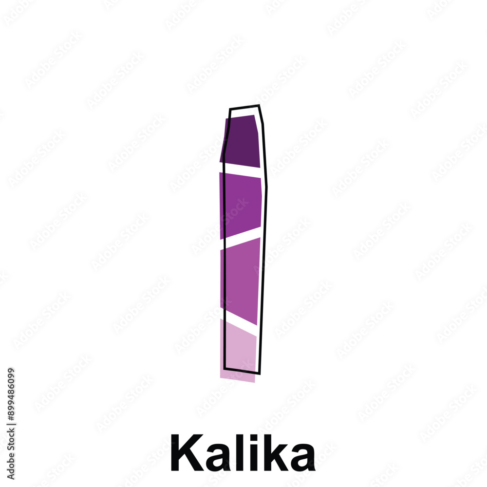 Map City of Kalika World Map International vector template with outline ...