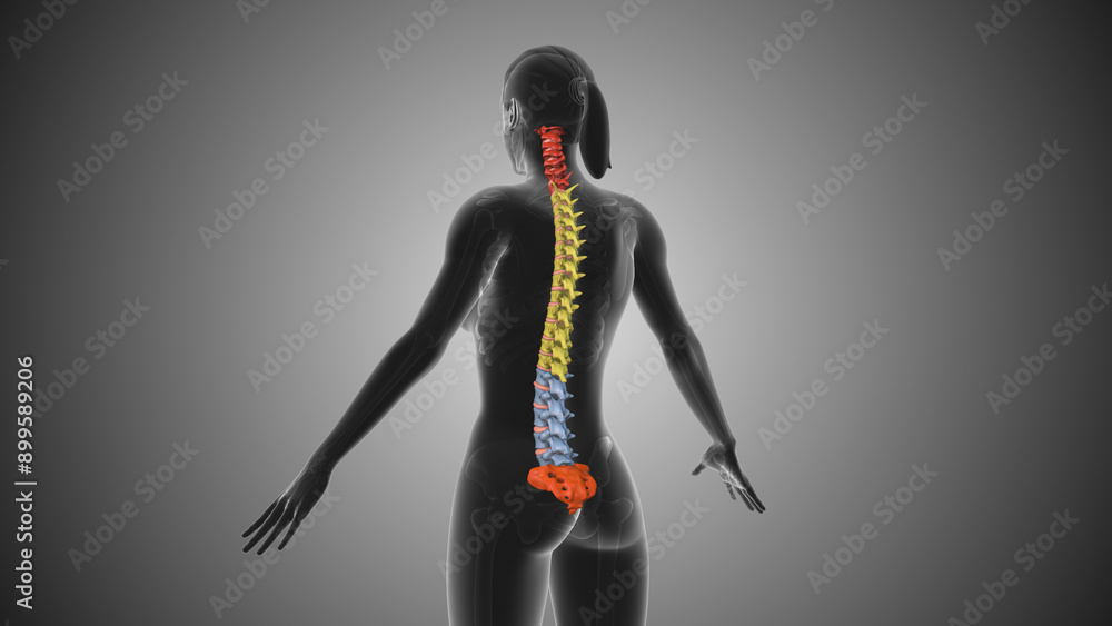 Anatomy of the human spine Stock Illustration | Adobe Stock