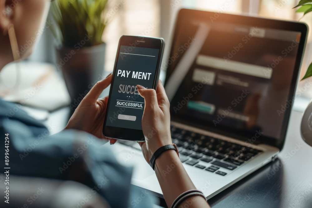 Mobile Payment Confirmation Screen Stock Photo | Adobe Stock