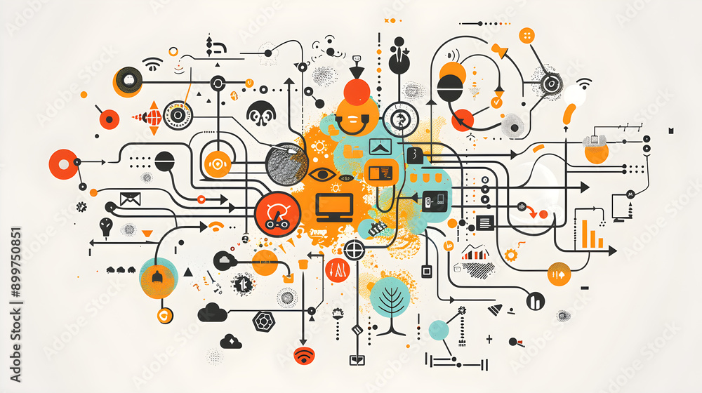 Comprehensive Mind Map Diagram Visualizing Complex Ideas and ...