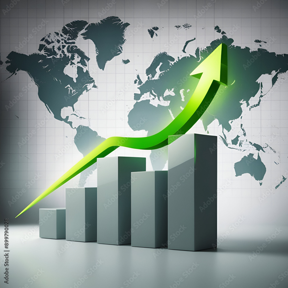 bar graphics arrow up direction business chart, business concept ...