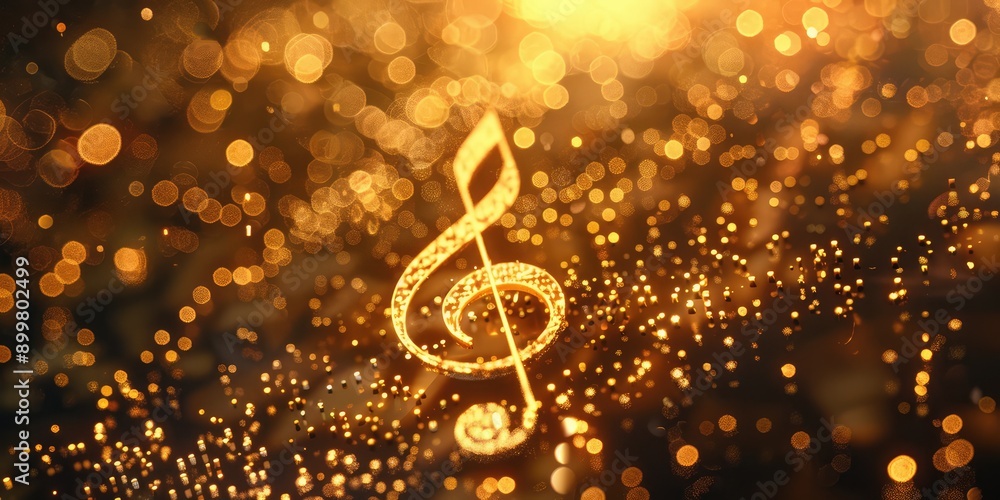 Music treble clef background. Ai generation Stock Illustration | Adobe ...
