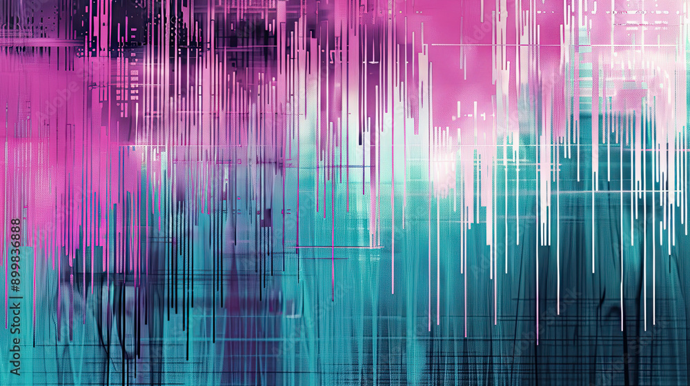 Background with interlaced digital glitch and distortion effect modern ...