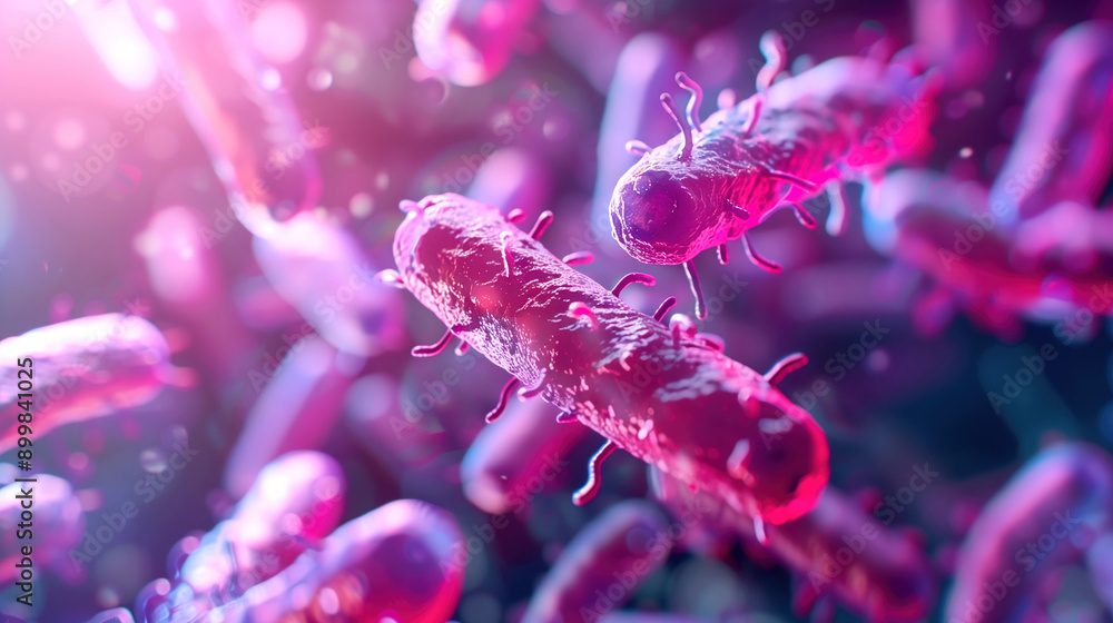 Listeriosis infection caused by pathogenic bacterium Listeria ...