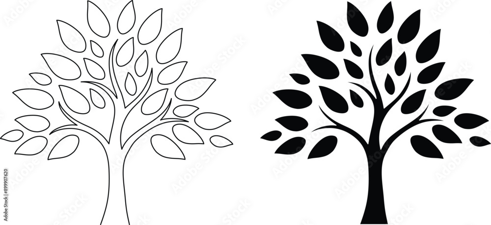 Family Tree Template Clipart Set with Space for 20+ Custom Names on the ...