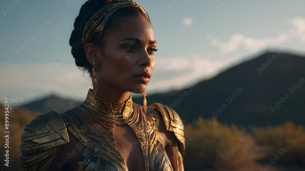 Medieval ancient times female personage, powerful witch queen character ...