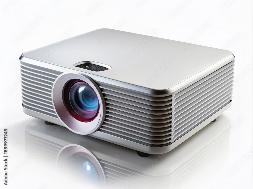Sleek modern portable projector with compact design and high-tech ...