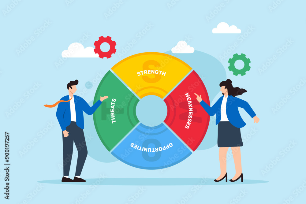 SWOT analysis, strategic planning tool, framework concept vector ...