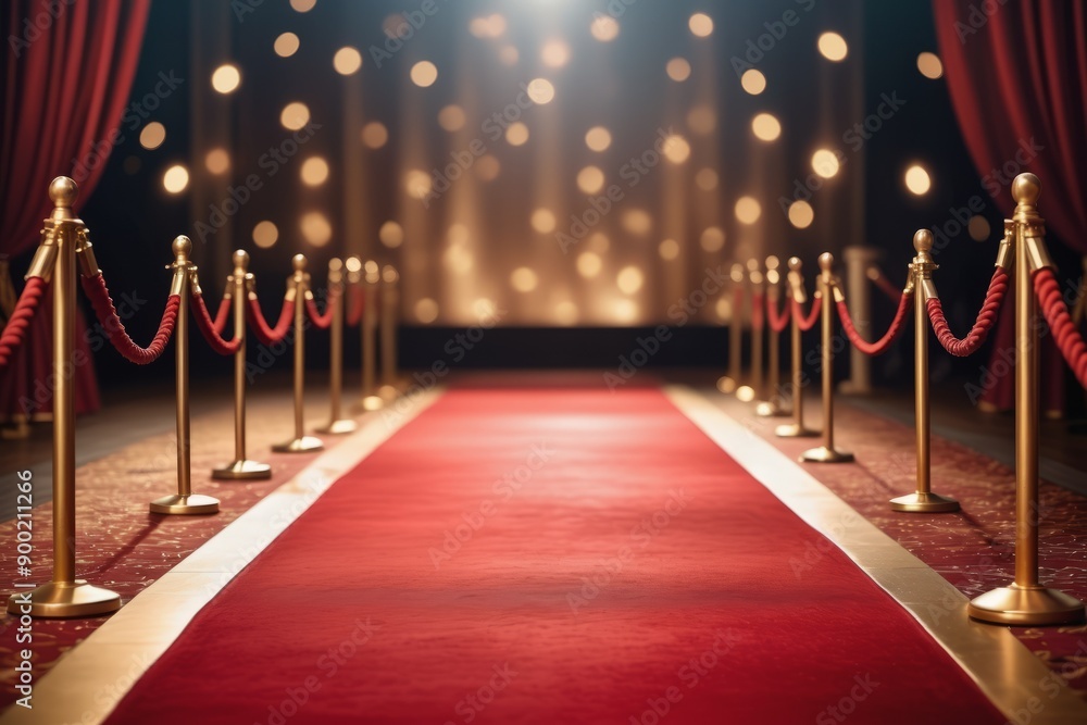 Star-studded red carpet entrance illuminates stage for glamorous award ...