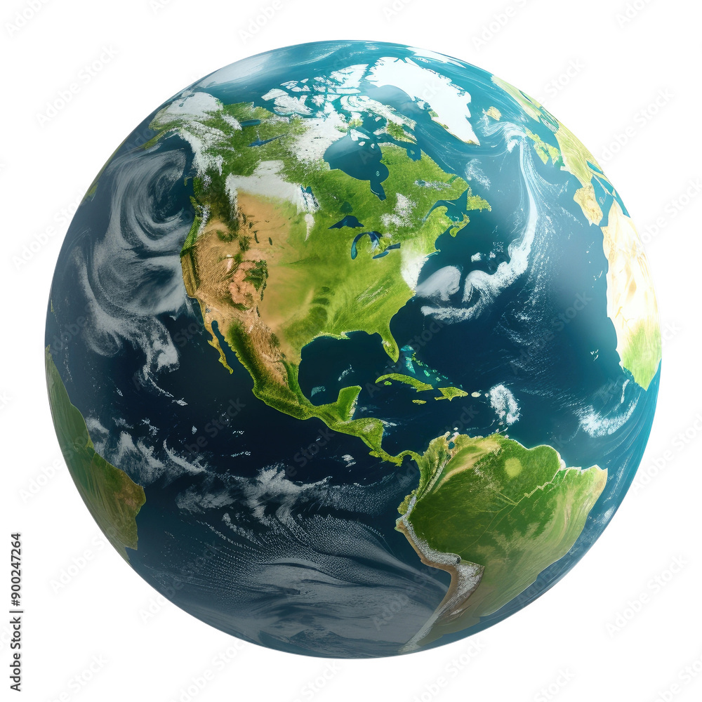 Realistic Earth Planet Illustration Isolated on Transparent Background ...