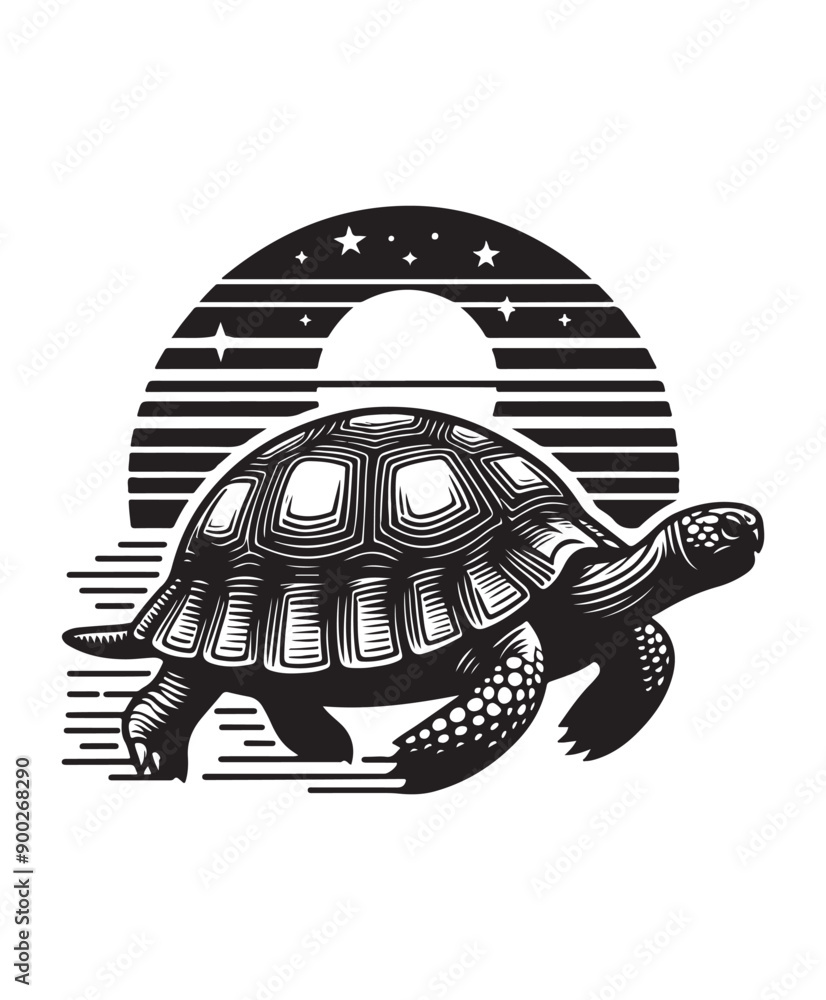 tortoise vector art,graphics tortoises icons set,vintage illustration ...