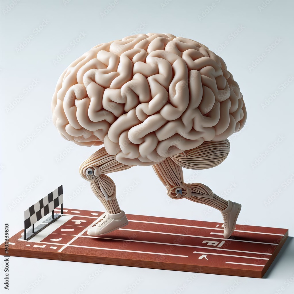 Brain fitness: Surreal images of anthropomorphic brains engaging in ...