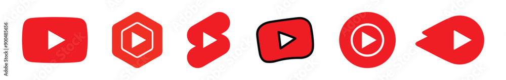 Multiple vector sets of YouTube logos. YouTube, YouTube Studio, YouTube ...