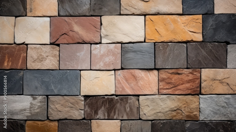ภาพถ่าย Stock Natural stone wall cladding, brick work, ceramic ...