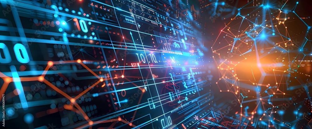 Digital seamless background with mathematical formulas and physics ...