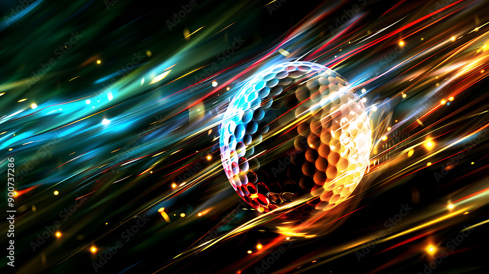 Dynamic Motion of a Golf Ball in Mid-AirA Captivating Display of Speed ...