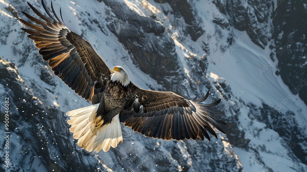 An eagle flying in aerial view national geographic photography. 4k HD ...
