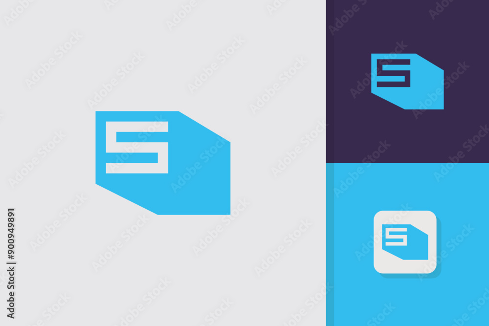 letter s block logo design vector template Stock Vector | Adobe Stock